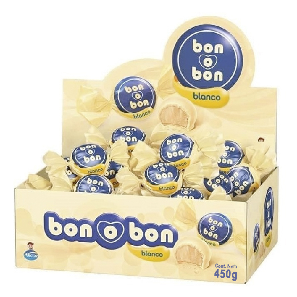 Bombones Bon O Bon Chocolate Blanco X 30 Unidades - Súper El Cóndor