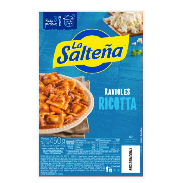Ravioles La Salteña Ricota X 450 G - Súper El Cóndor