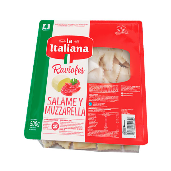 Ravioles La Italiana Salame Muzzarella X 500 G - Súper El Cóndor